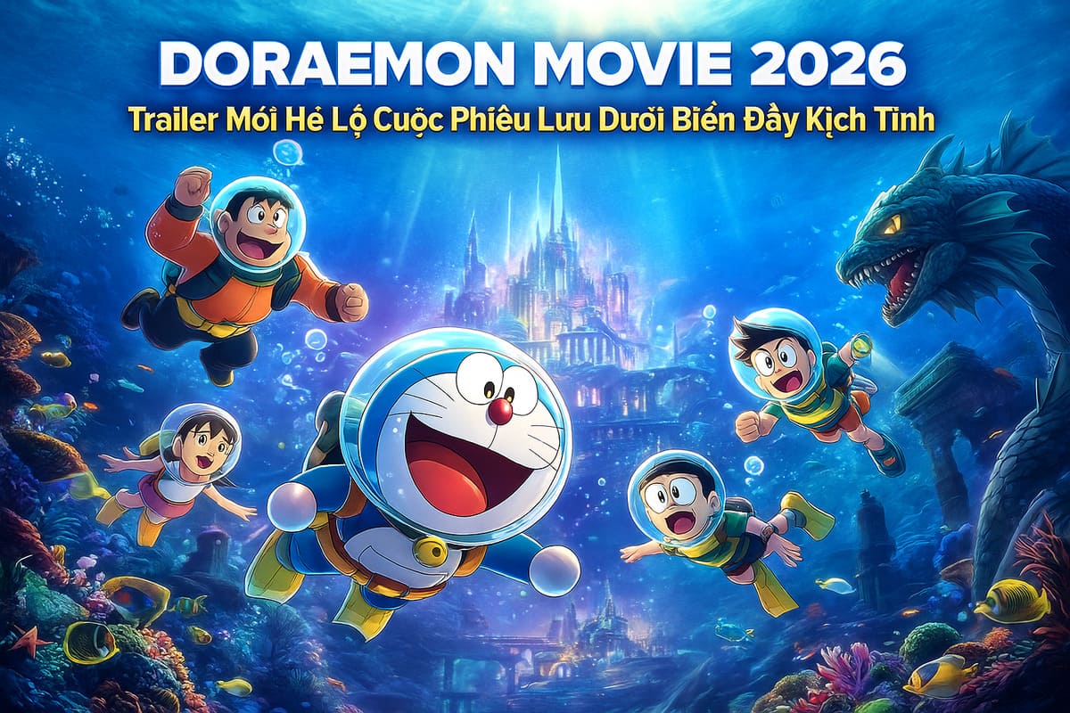 Doraemon Movie 2026: Trailer Mới Hé Lộ Cuộc Phiêu Lưu Dưới Biển Đầy ...